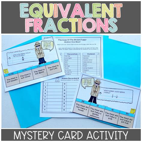 Equivalent Fractions Math Mystery Made By Teachers