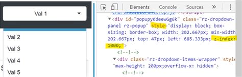 Dropdown Z Index Issue Radzenblazor Components Radzen