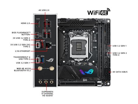 Asus Rog Strix Z590 I Gaming Wifi Lga 1200 Mini Itx Intel Motherboard