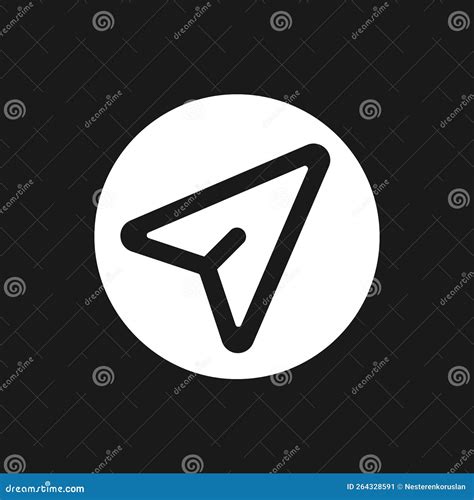 Navigation Pointer Dark Mode Glyph Ui Icon Stock Vector Illustration Of Logo Logotype 264328591