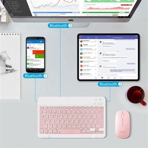 Jual 10 Inch Wireless Bluetooth Keyboard Touch Keyboard Lightweight Shopee Indonesia