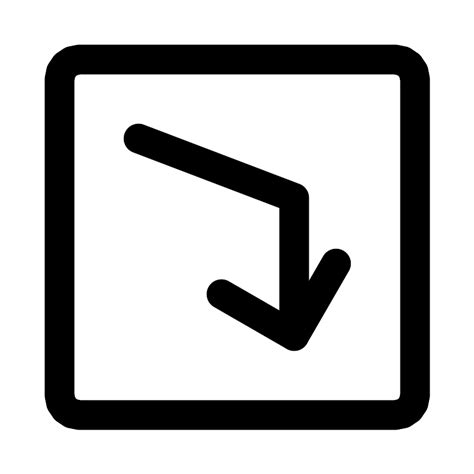 Curve Arrow Down Square Svg Vectors And Icons Svg Repo