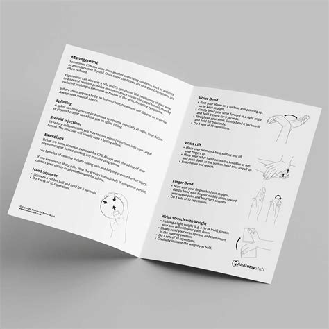 Carpal Tunnel Syndrome Exercises Leaflet Printable Pdf Physiotherapy Patient Handout