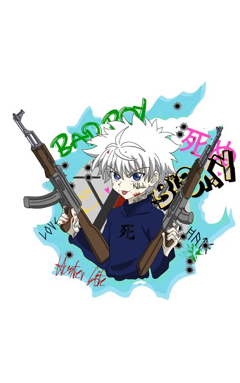 Street Art Style Killua Rhunterxhunter