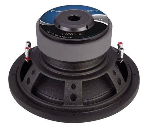 Power Acoustik Gw3 12 2 500 Watt 12″ Gothic Series Subwoofer Reverb