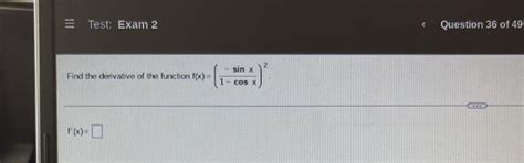 solved find the denvative of the function