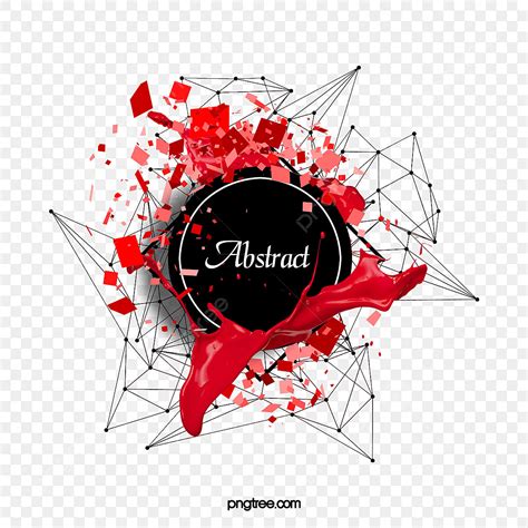 Red Abstract Border PNG Image Red Creative Texture Abstract Border Black And White Float