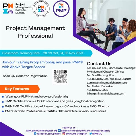 Join Pmi Mumbai Chapter For Project Management Training Ginen Dharamshi Pmp ® Pfmp® Posted On