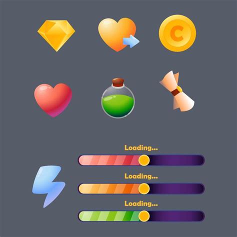 Game Ui Elements Vector Art Icons And Graphics For Free Download