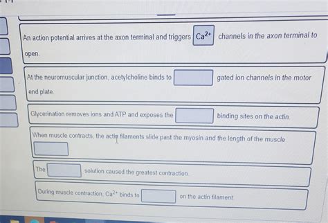 Solved An Action Potential Arrives At The Axon Terminal And