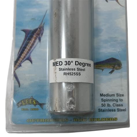 Lees Rh524ss Marine Stainless Steel Flush Mount Rod Holder 30
