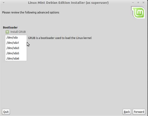 manual disk partitioning guide for linux mint debian edition