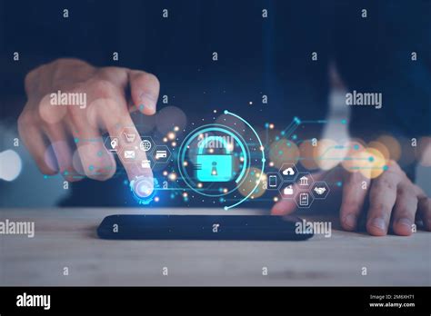 Businessman Login With Username And Password With Hold Smartphone For Technology Cyber Security