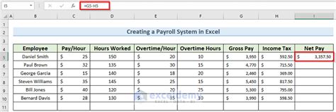 How To Make A Payroll System With Payslip In Microsoft Excel 4 Steps
