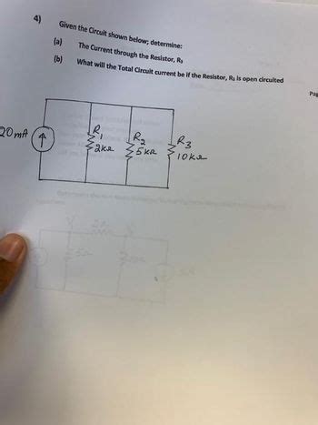 Answered Given The Circuit Shown Below Determine The Current Through The Resistor R What