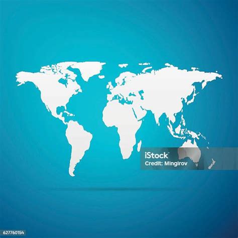 파란색 배경에 세계지도 평면 아이콘 벡터 일러스트레이션 0명에 대한 스톡 벡터 아트 및 기타 이미지 0명 과학 교육 Istock