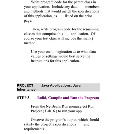 Solved Project Java Applications Java Inheritance Objective