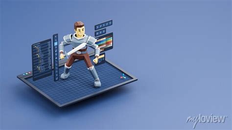 Game Design Development Create Characters Animate Pose 3d Graphics Wall