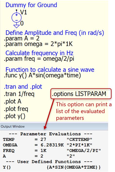 Parameter View Or Listing Qspice Qorvo Tech Forum