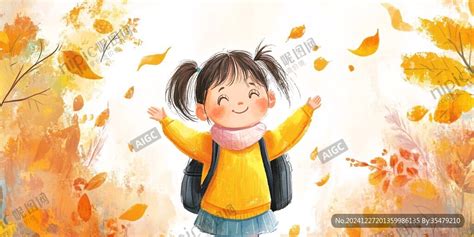 Ai创作图秋天插画秋高气爽 插画秋天 秋天治愈插画 节气小孩插画 24节气秋天插画 秋天文创插画 手绘原创插画秋天 秋高气爽插画 立秋手绘插画 秋冬海报宣传插画 手绘秋天插画 儿童插画配图