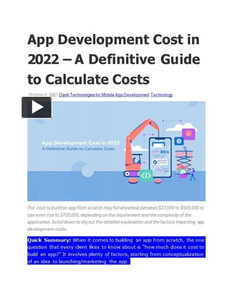 App Development Cost In 2022 A Definitive Guide To Calculate Costs 1 Presentation Free To