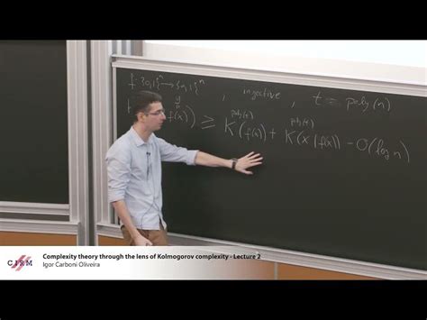 Free Video Complexity Theory Through The Lens Of Kolmogorov Complexity Tutorial 2 From Centre