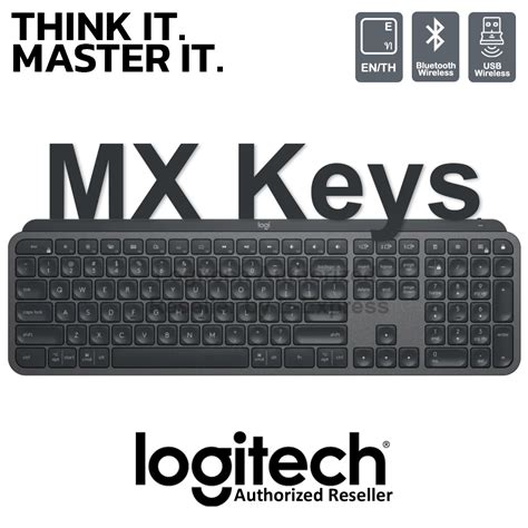 Logitech Wave Keys Ergonomic Wireless Keyboard Graphite คีบอร์ดไร้สาย แป้นไทย อังกฤษ สีดำ ของ