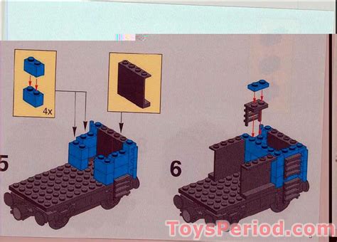 Lego 3742 My Own Train Locomotive Tender Plain Without Trim Instructions And Parts List