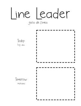 Preschool Line Leader Chart