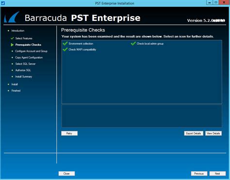 step 2 install barracuda pst enterprise barracuda campus