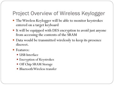 PPT Wireless Keylogger PowerPoint Presentation Free Download ID 2501927