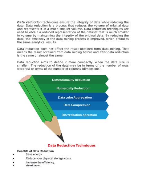 Data Reduction Data Reduction Is A Process That Reduces The Volume Of