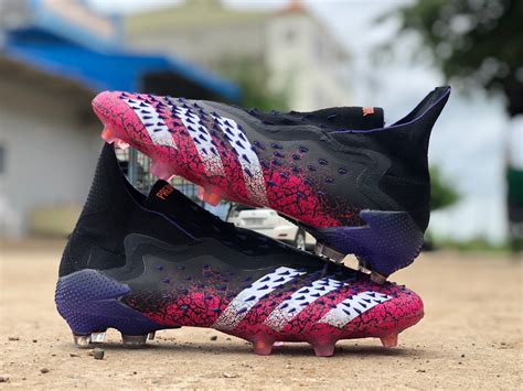 Sale Adidas Predator Freak 1 Low Fg สตั๊ด รองเท้าฟุตบอล สีดำชมพู ใหม่ล่าสุด Kf3fadpb Thaipick