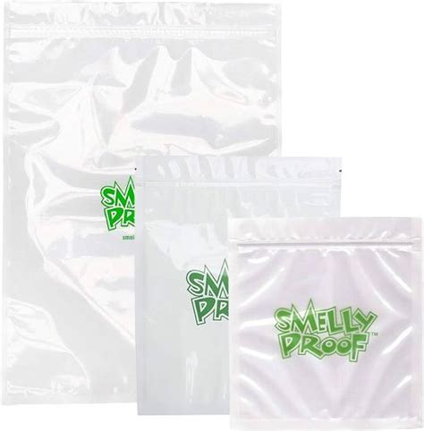 Plantedamp Smelly Proof Bags Hvit Pose For Oppbevaring Og Transport Small 17cm X 15 5cm
