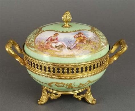 Ovington Porcelain And Bronze Covered Jewelry Box For Sale At Auction On