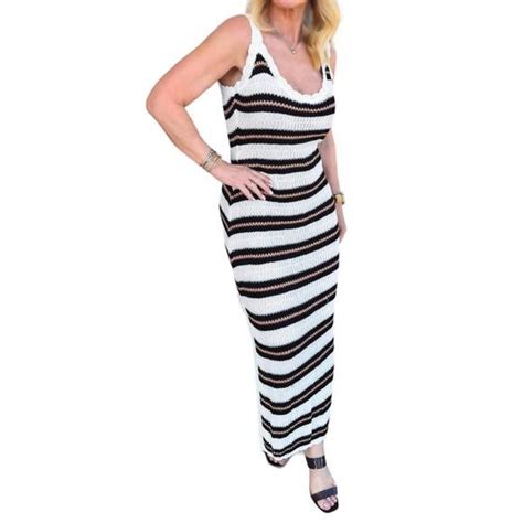 Gilli Dresses New Gilli Carly Crochet Midi Dress In Whiteblacktan