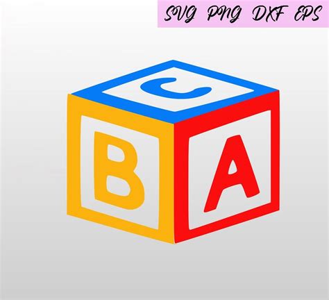 Alphabet Block SVG Digital Download Etsy