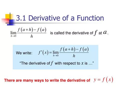 PPT Derivative Of A Function PowerPoint Presentation Free Download ID