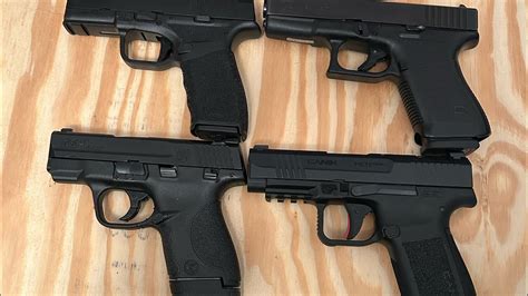 Visual Comparison On Glock 23 Canik Mc9ls Springfield Hellcat Pro