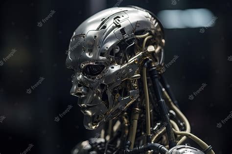 Premium Photo Digital Brain Closeup Portrait Of Android Artificial Intelligence Concept