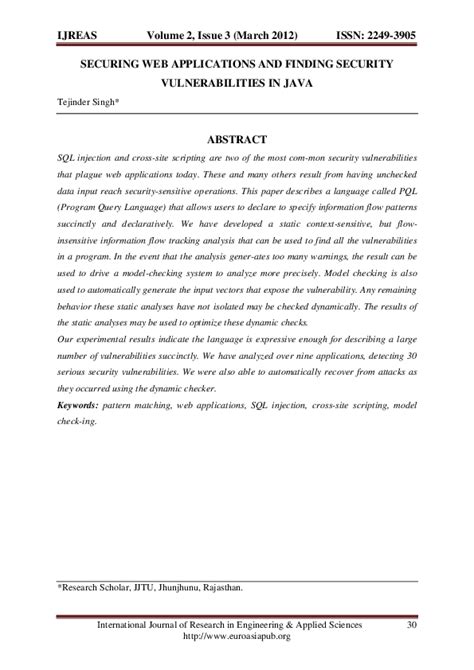 Pdf Securing Web Applications And Finding Security Vulnerabilities In