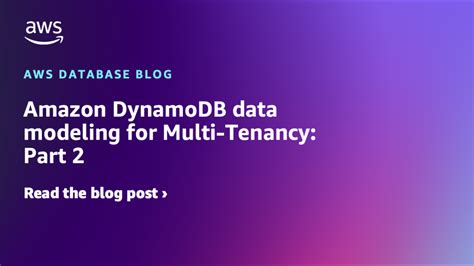 Amazon Dynamodb Data Modeling For Multi Tenancy Part 2 Aws Database