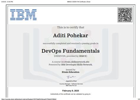 Devops Ibm Certification Aditi Pohekar