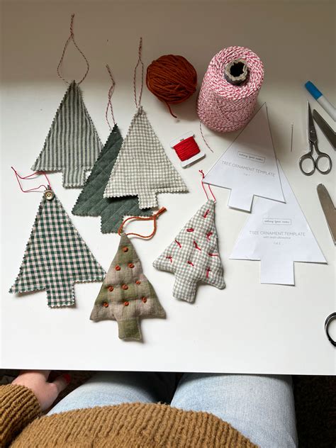 DIY Fabric Tree Ornaments Bethany Lynne Makes