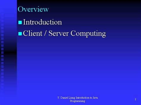 Cis 225 Advanced Java Networking Y Daniel Liang