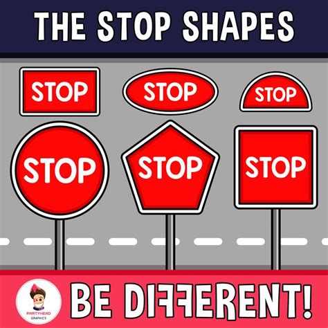 Stop Shapes Clipart Geometry Math 2d Transportation Road
