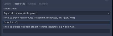 Filter To Export Non Resource Files Should Accept Full File Names