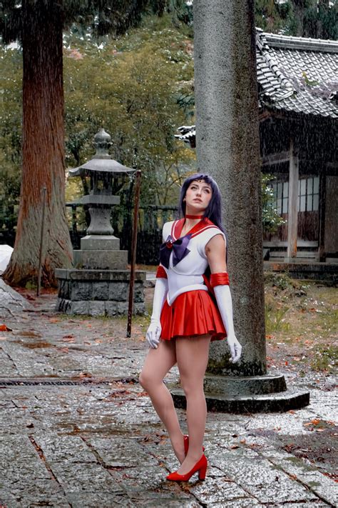 Self Handmade Sailor Mars Cosplay At Shinto Shrine In Saitama Japan