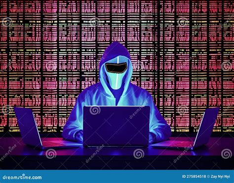 Anonymous Hacker With Hoodie Concept Of Hacking Cybersecurity Cybercrime Cyberattack Etc