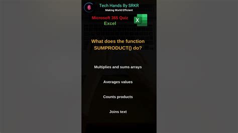 What Does The Function Sumproduct Do Exceltips Exceltricks